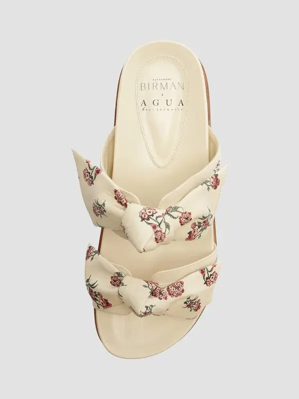 ALEXANDRE BIRMAN Maxi Clarita 35mm Floral Leather Sandals