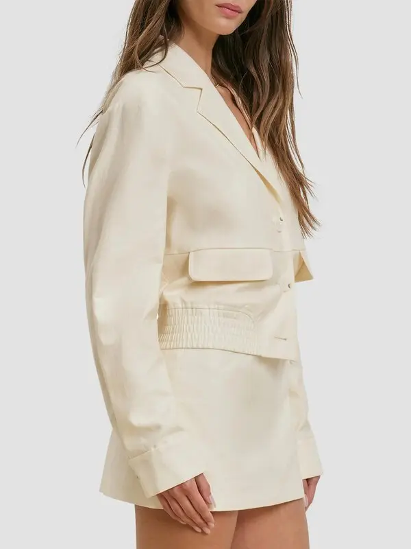 FAVORITE DAUGHTER The Farrah Cotton Notch Lapel Jacket