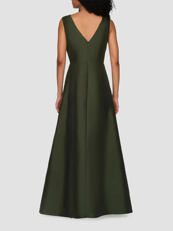 KAY UNGER Charlene Beaded Taffeta A-line Gown