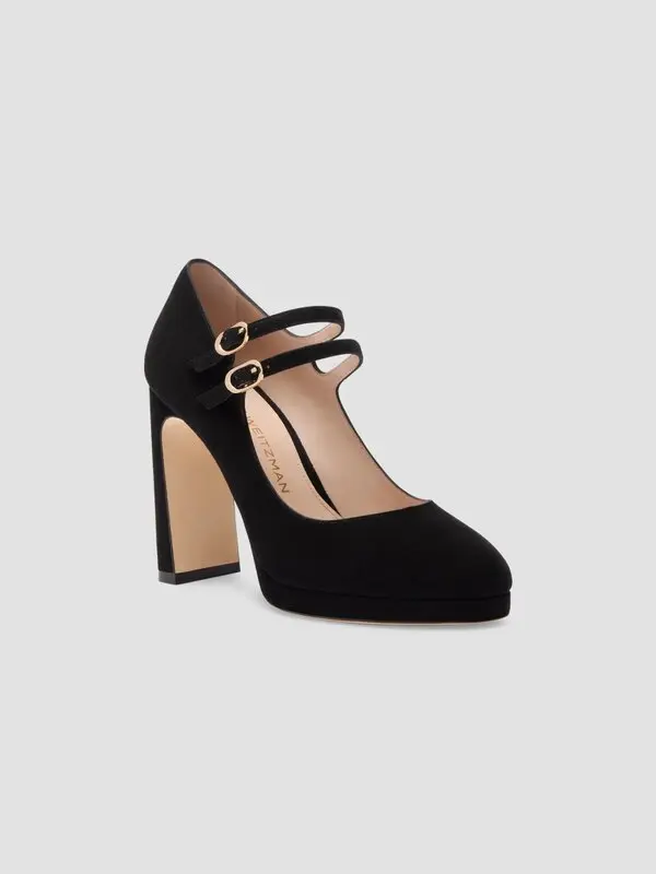 STUART WEITZMAN Babette 100mm Suede Platform Mary Janes