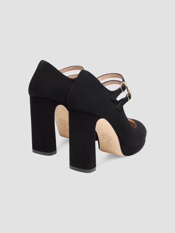 STUART WEITZMAN Babette 100mm Suede Platform Mary Janes