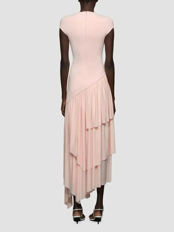 ET OCHS Elowen Asymmetric Knit Combo Maxi Dress