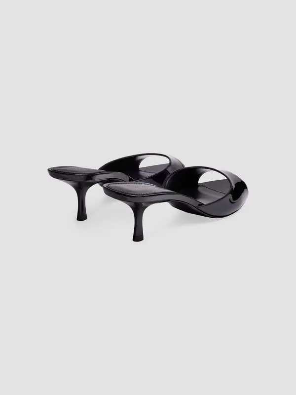STUART WEITZMAN Lexington 50mm Patent Leather Mule Sandals - Black