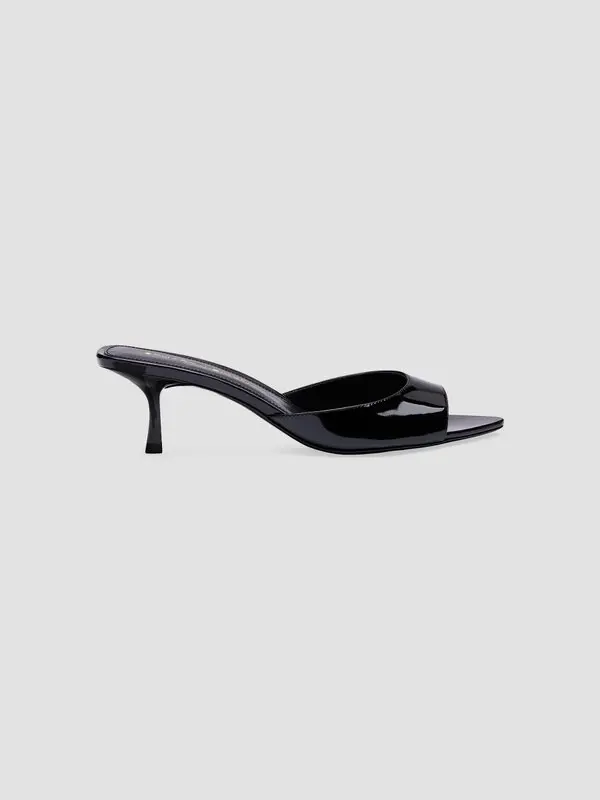 STUART WEITZMAN Lexington 50mm Patent Leather Mule Sandals - Black
