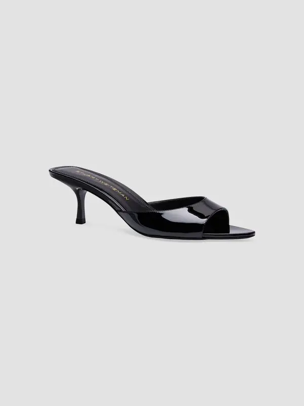 STUART WEITZMAN Lexington 50mm Patent Leather Mule Sandals - Black