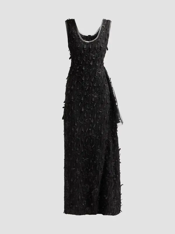 A.W.A.K.E. Mode A. W.a. K.e. Mode Side-drape Textured Maxi Dress