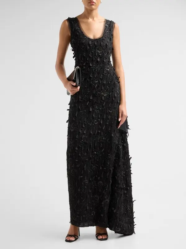 A.W.A.K.E. Mode A. W.a. K.e. Mode Side-drape Textured Maxi Dress