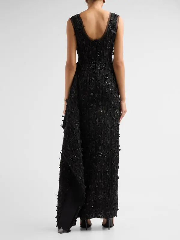 A.W.A.K.E. Mode A. W.a. K.e. Mode Side-drape Textured Maxi Dress