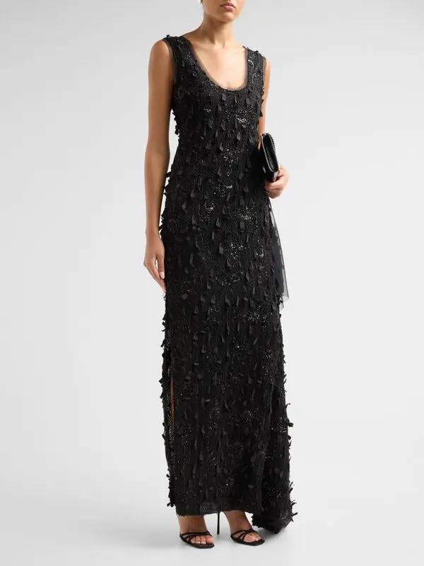 A.W.A.K.E. Mode A. W.a. K.e. Mode Side-drape Textured Maxi Dress