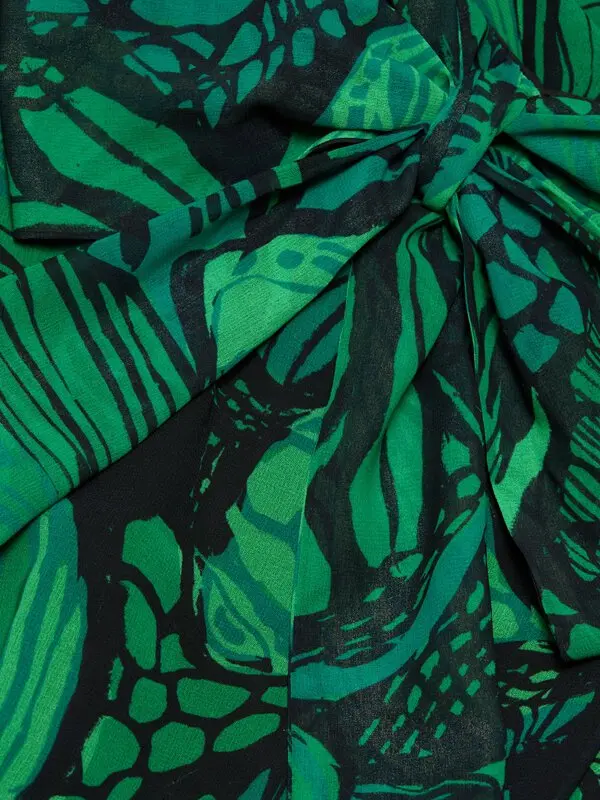 Rickie Freeman For Teri Jon Floral Chiffon Halter Fit & Flare Gown