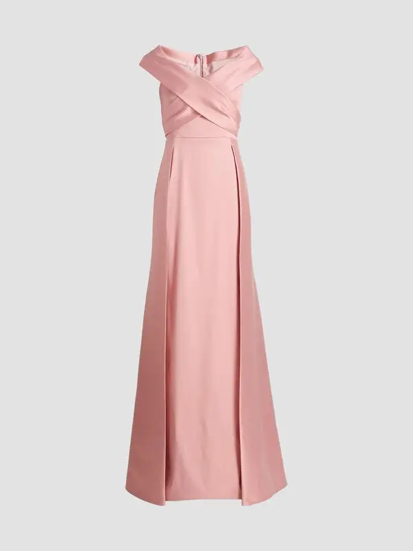 Rickie Freeman For Teri Jon Overskirt Mikado Gown - Pink