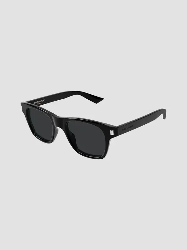 Saint Laurent Vertical Web 55mm Square Sunglasses - Black