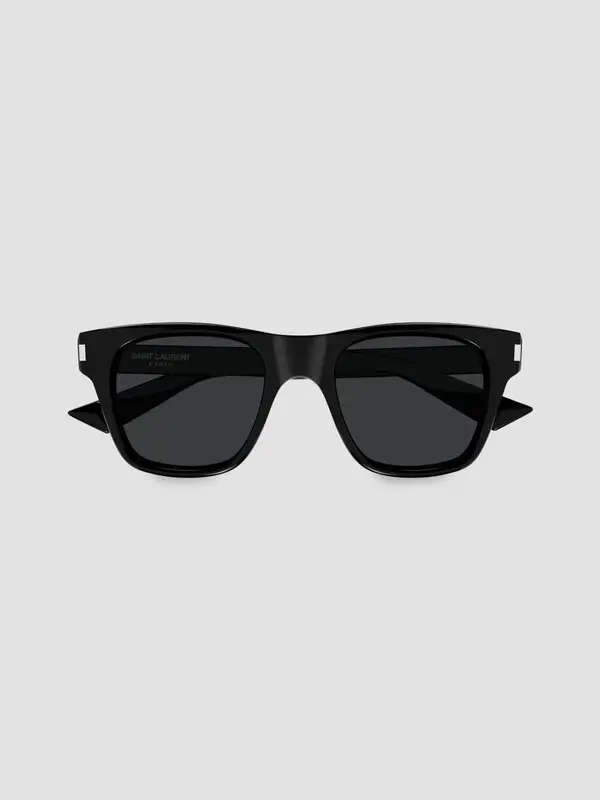 Saint Laurent Vertical Web 55mm Square Sunglasses - Black