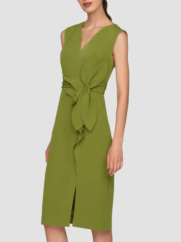KAY UNGER Maya Ruffle Midi Dress