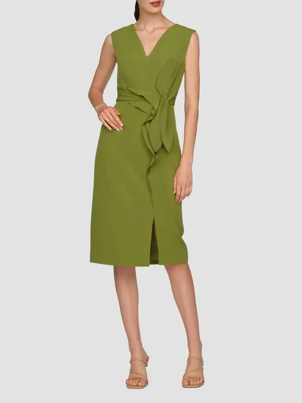 KAY UNGER Maya Ruffle Midi Dress