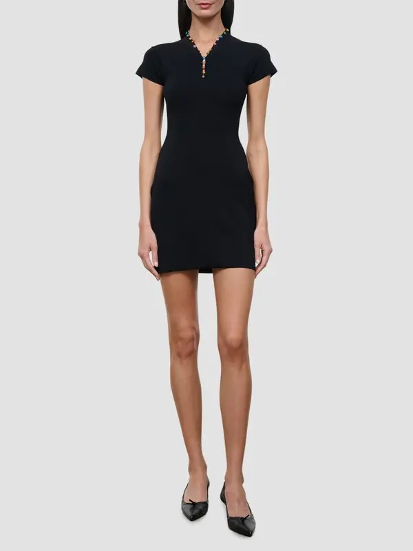 Staud Tavi Beaded Mini Dress