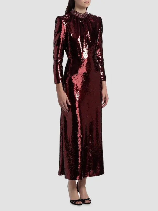 Saloni Jena Sequined Maxi Dress