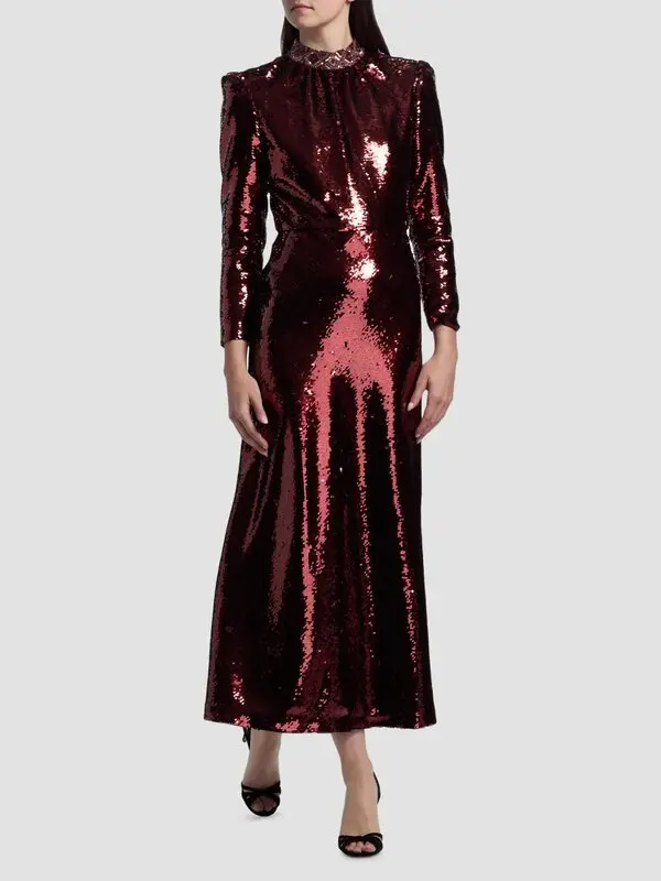 Saloni Jena Sequined Maxi Dress