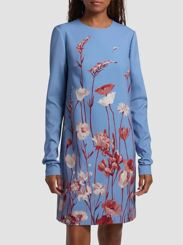 Lela Rose Kelly Floral Crêpe Minidress