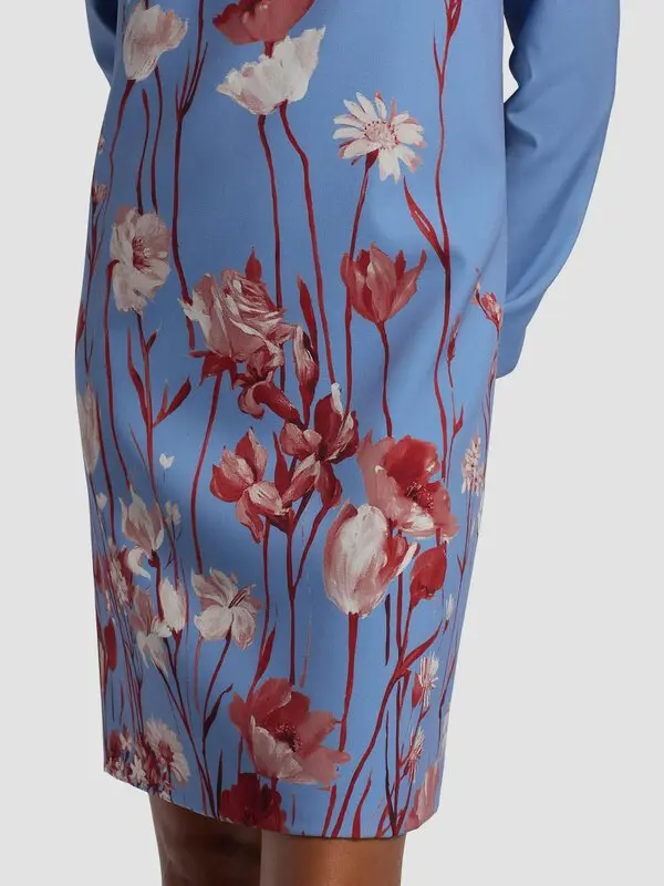 Lela Rose Kelly Floral Crêpe Minidress