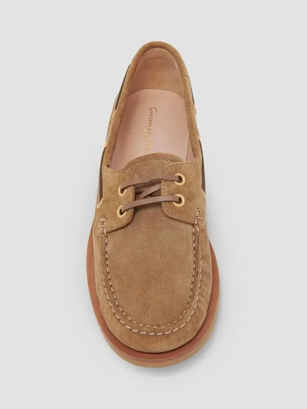 GIANVITO ROSSI Suede Loafers - Camel