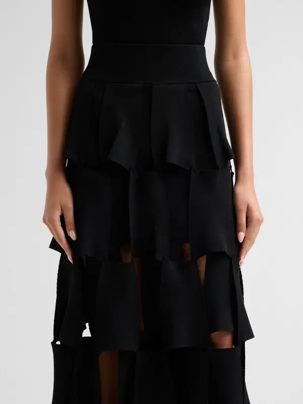 A.W.A.K.E. Mode A. W.a. K.e. Mode Knitted Multi-trapeze Maxi Skirt
