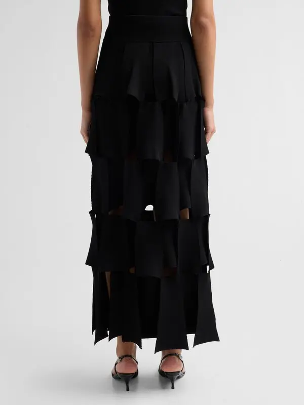 A.W.A.K.E. Mode A. W.a. K.e. Mode Knitted Multi-trapeze Maxi Skirt