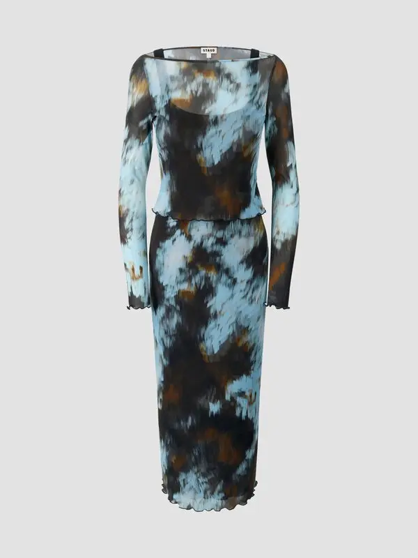 Staud Zella Abstract Maxi Dress
