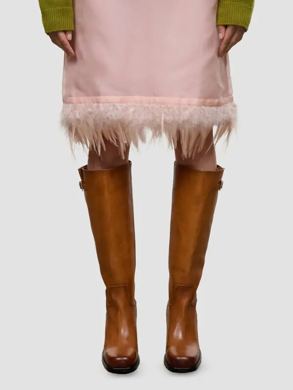 Staud Brooklyn Leather Knee-high Boots - Cashew
