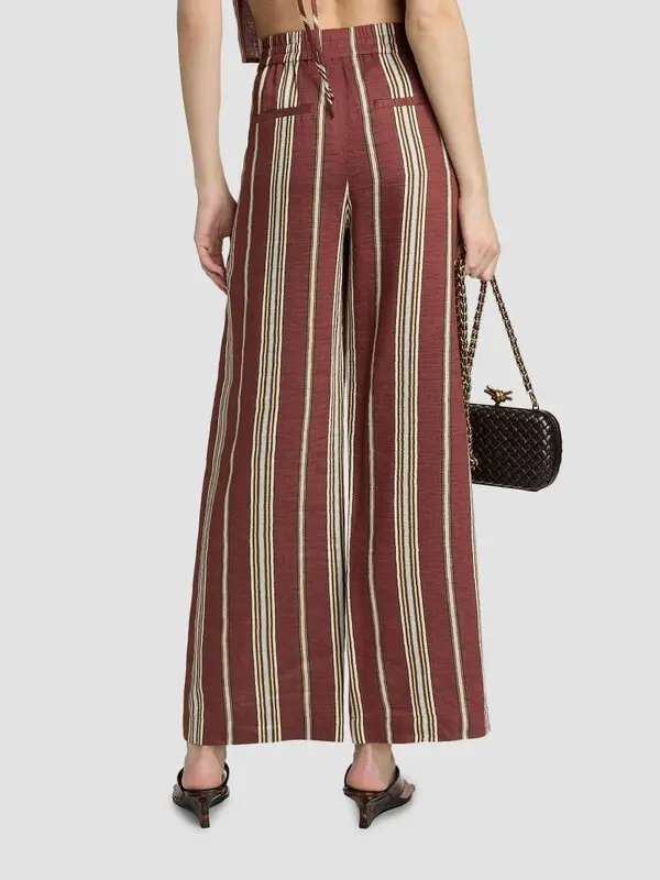 A.L.C. Tyler Striped Linen-blend Pants