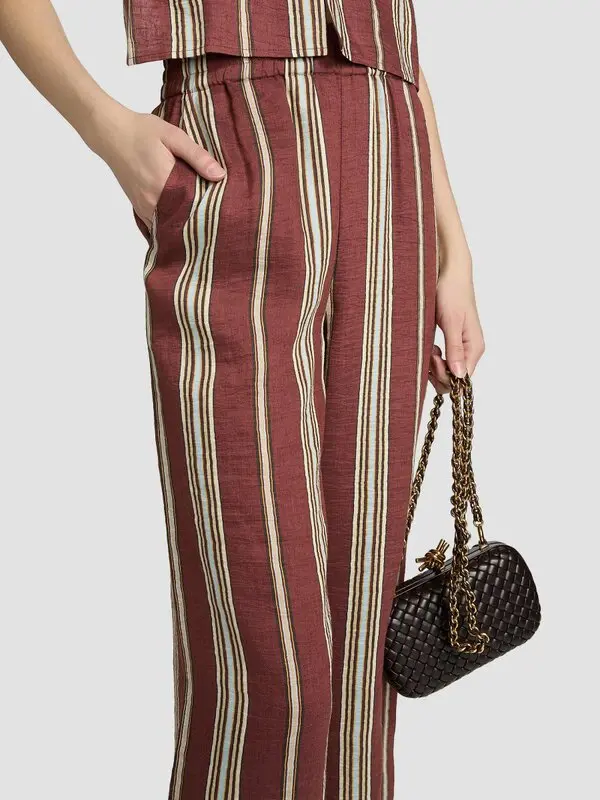 A.L.C. Tyler Striped Linen-blend Pants