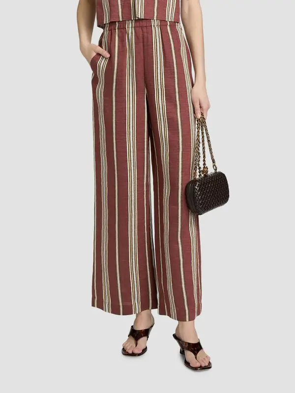 A.L.C. Tyler Striped Linen-blend Pants