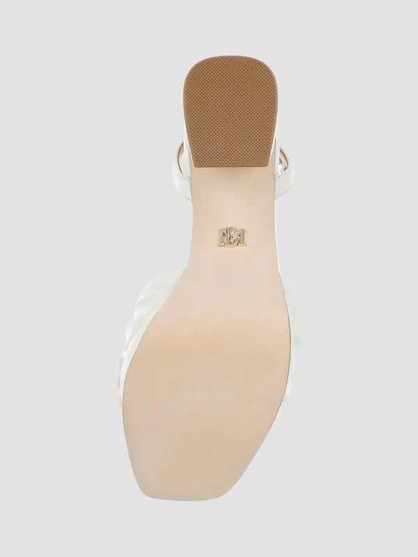 Badgley Mischka Veda 85mm Pleated Leather Sandals