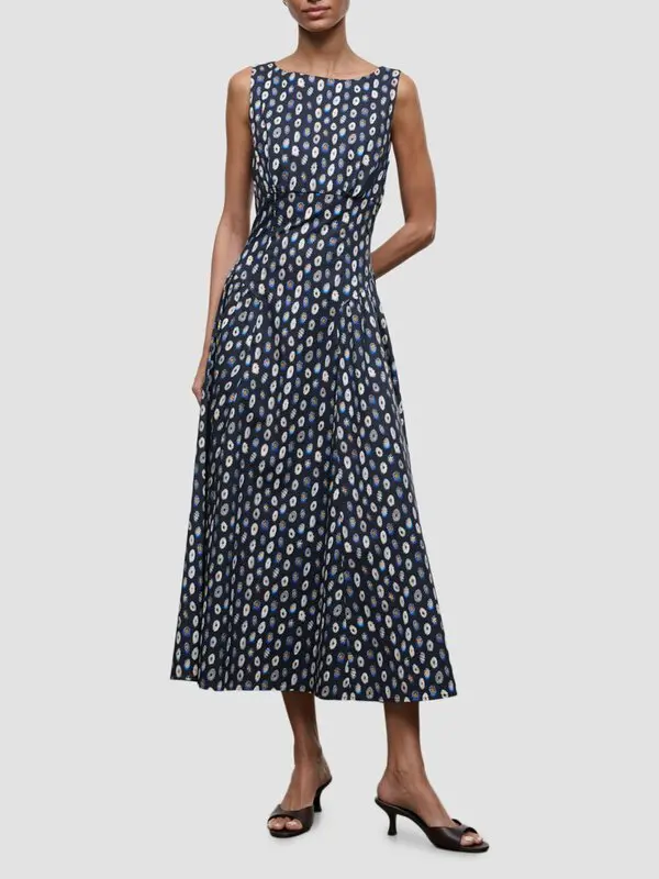 Staud Gwen Printed Midi Dress - Glasswork