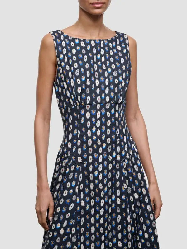 Staud Gwen Printed Midi Dress - Glasswork