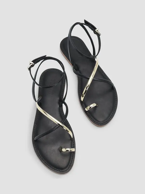 Schutz Valeria Leather Sandals