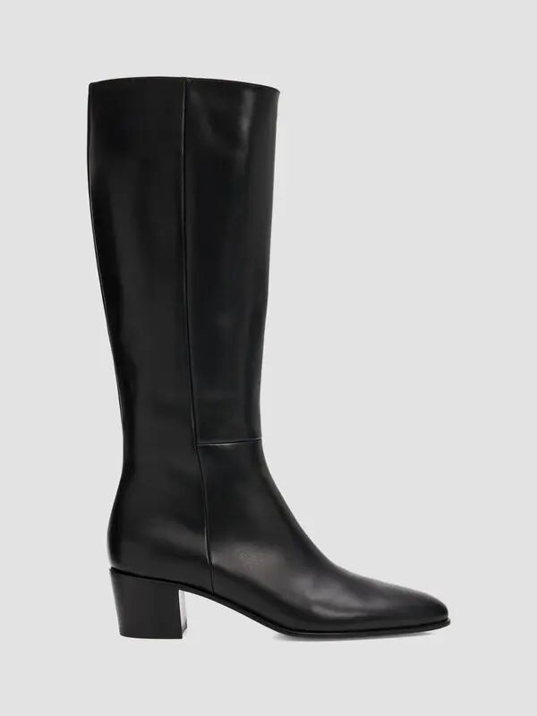 GIANVITO ROSSI Spencer 45mm Leather Boots - Nero Black