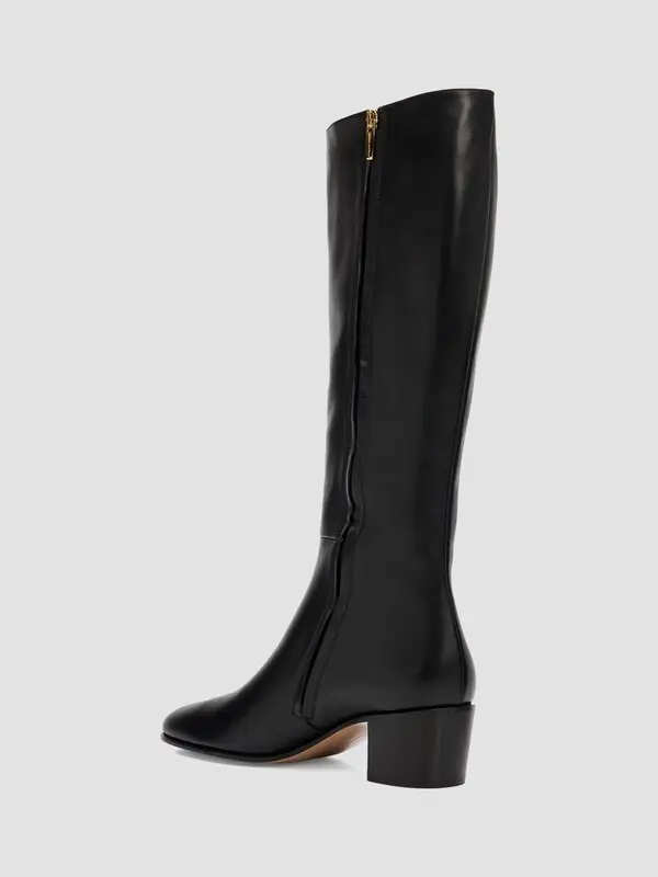 GIANVITO ROSSI Spencer 45mm Leather Boots - Nero Black