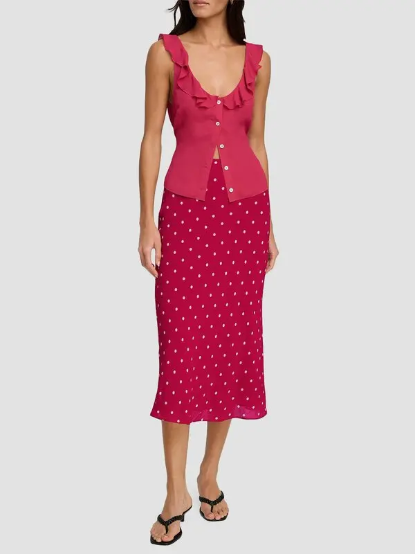 FAVORITE DAUGHTER The Jojo Polka Dot Midi-skirt
