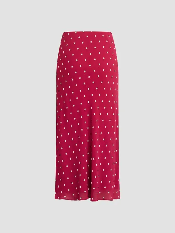 FAVORITE DAUGHTER The Jojo Polka Dot Midi-skirt