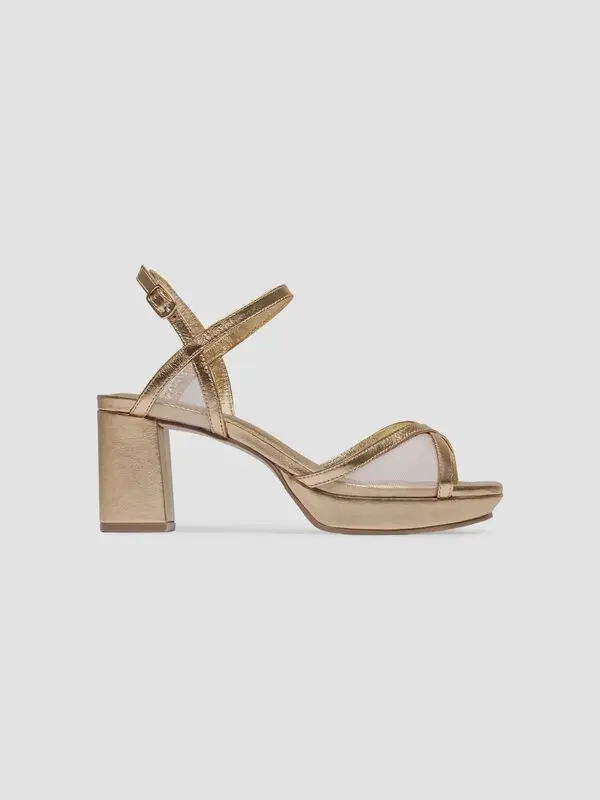 Bernardo Celeste Platform Sandals - Gold