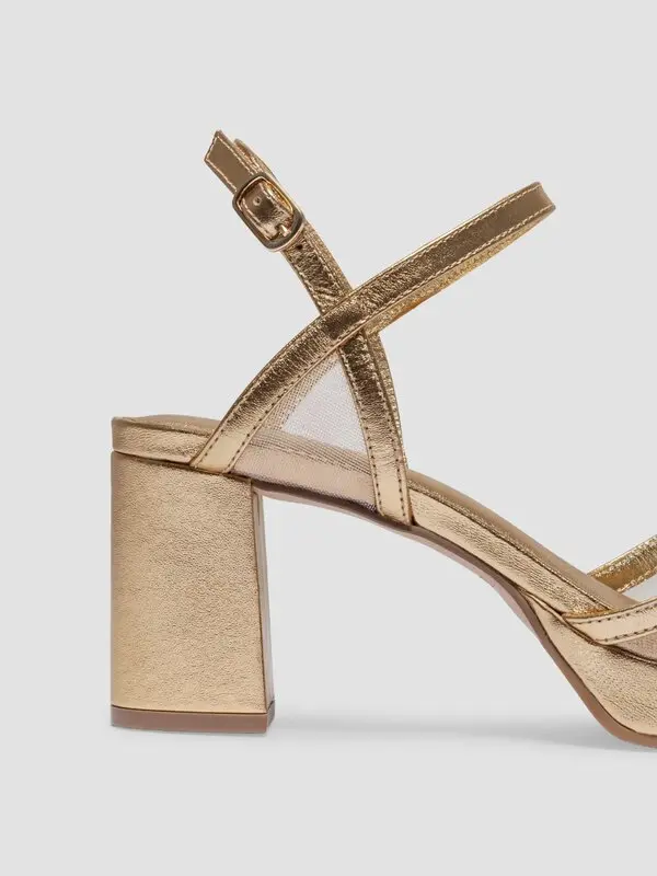 Bernardo Celeste Platform Sandals - Gold