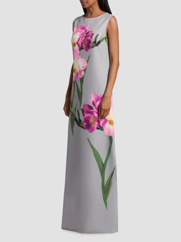 Rickie Freeman For Teri Jon Floral Sleeveless Shift Gown