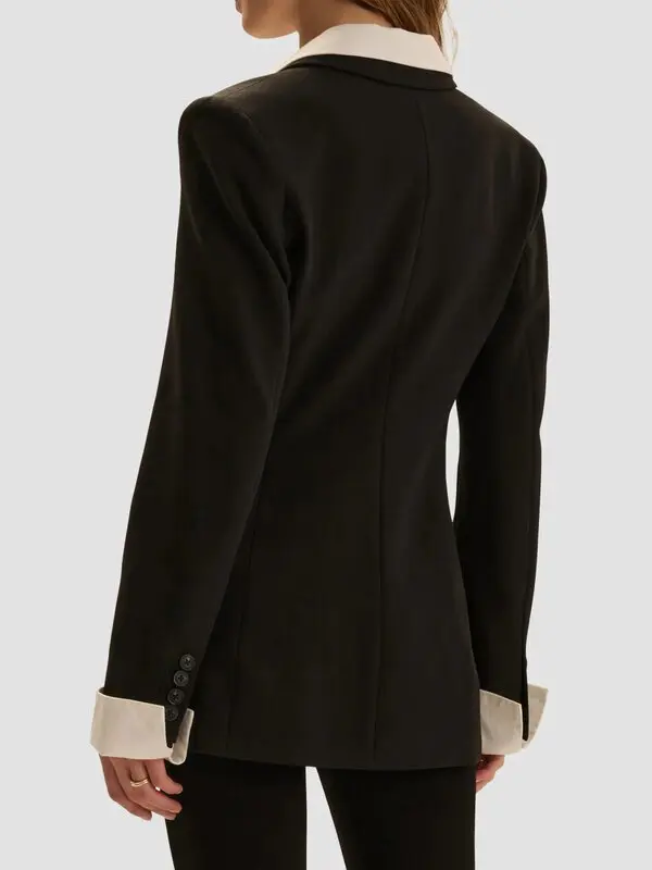 FAVORITE DAUGHTER Madison Avenue Single-breasted Combo Blazer
