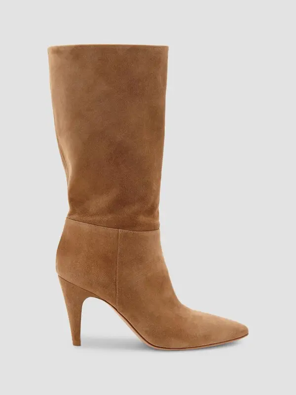 GIANVITO ROSSI 85mm Suede Stiletto Boots - Camel