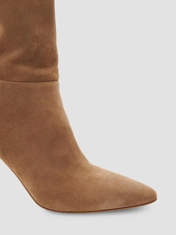 GIANVITO ROSSI 85mm Suede Stiletto Boots - Camel