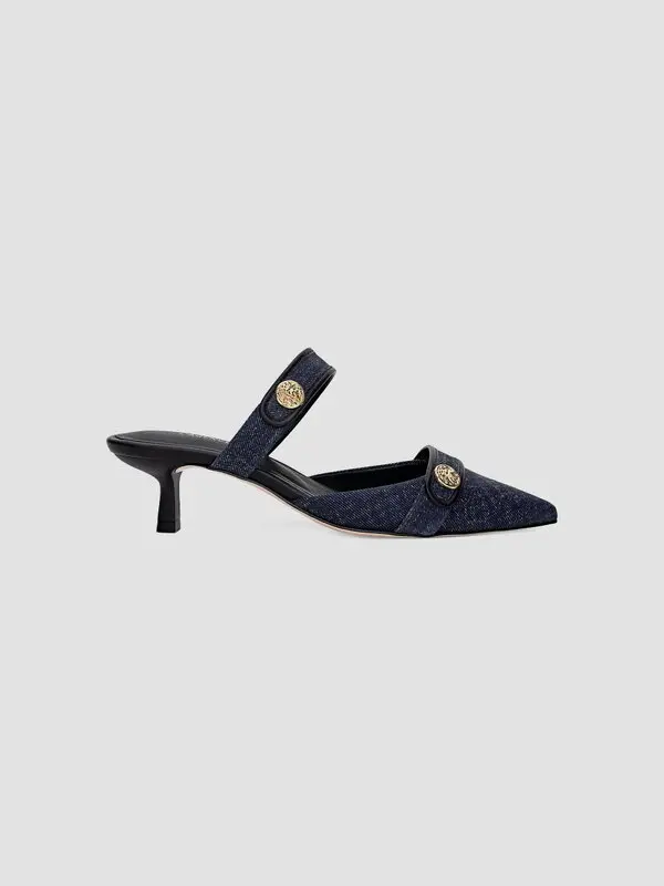 L'Agence Gilliane 45mm Button-detail Pumps