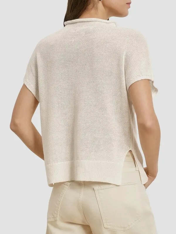 FAVORITE DAUGHTER The Stevie Linen Short-sleeve Sweater