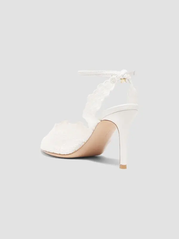 GIANVITO ROSSI Yvonne 80mm Mesh Lace Sandals
