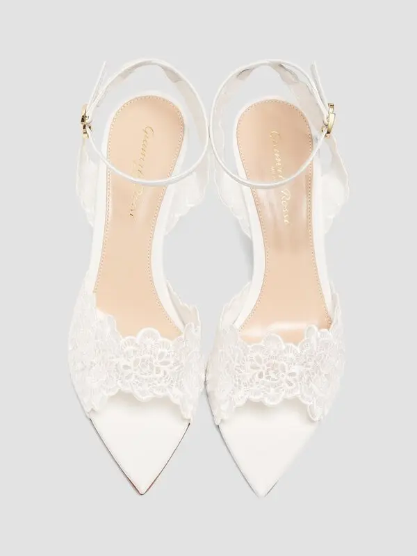GIANVITO ROSSI Yvonne 80mm Mesh Lace Sandals